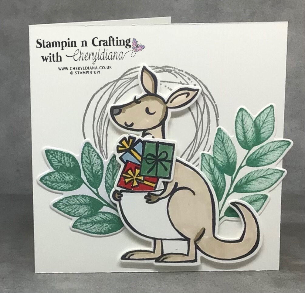 Cards using Kangaroo and Company stamp set and matching dies