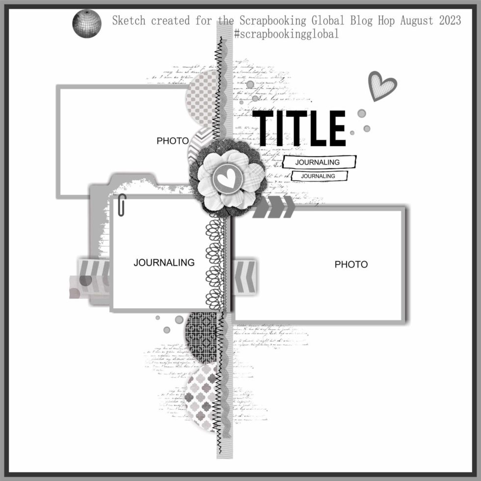 How to make a Scrapbook Layout using a Sketch. * Stampin' n Crafting with Cheryldiana